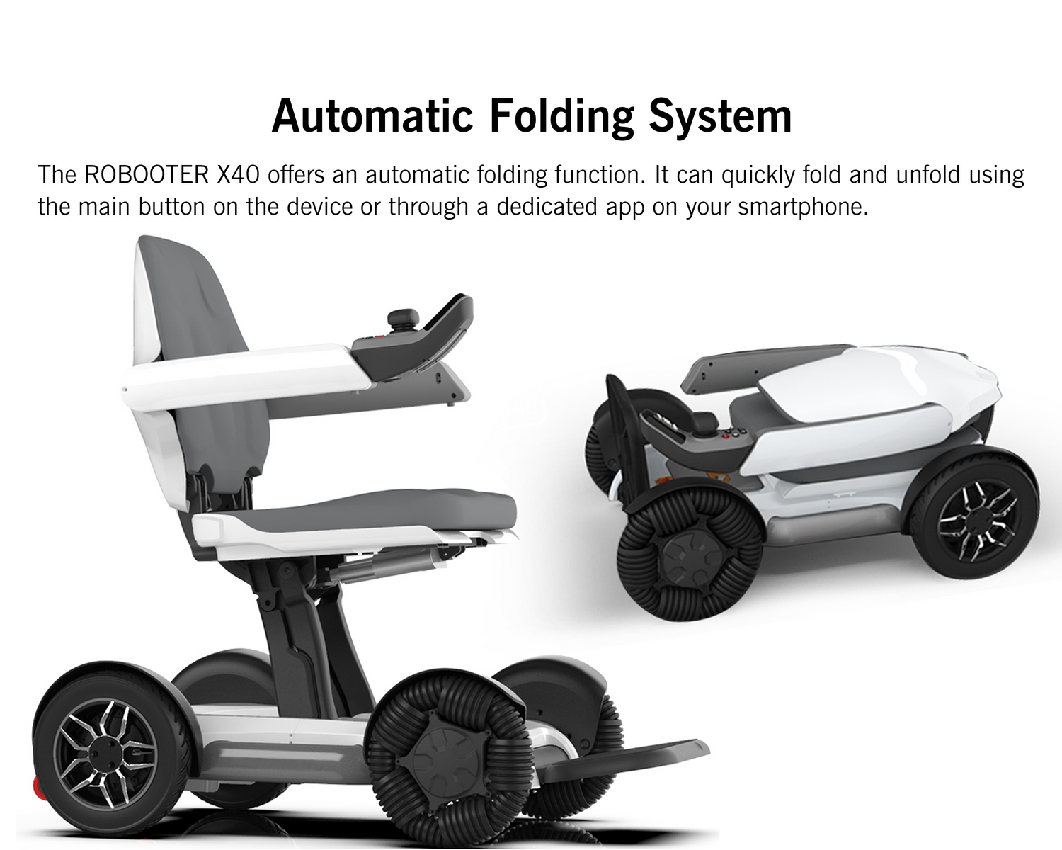 ROBOOTER® X40 Intelligent Electric Powered Wheelchair, Smart Automatic